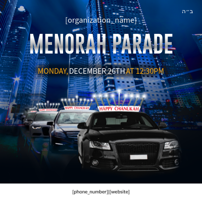 Menorah Car Parade V3 Social Media