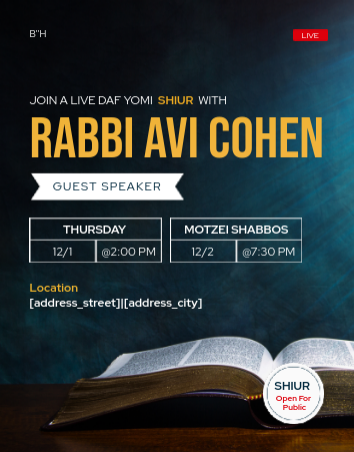 Shiurim ads - Flyer