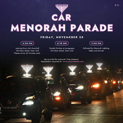 Chanukah Car Parade Social Media