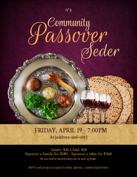 Passover Seder Flyer